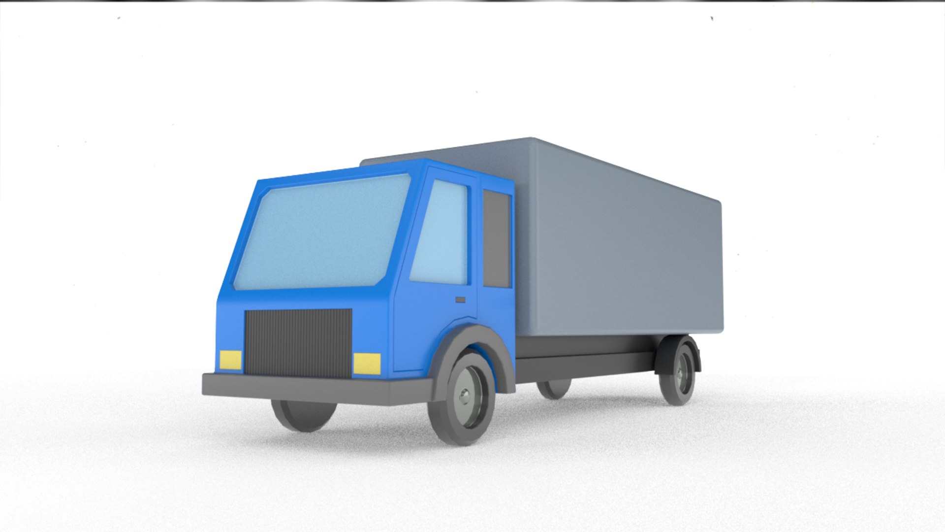 3D cartoon 3d LOW POLY lorry model - TurboSquid 1758973