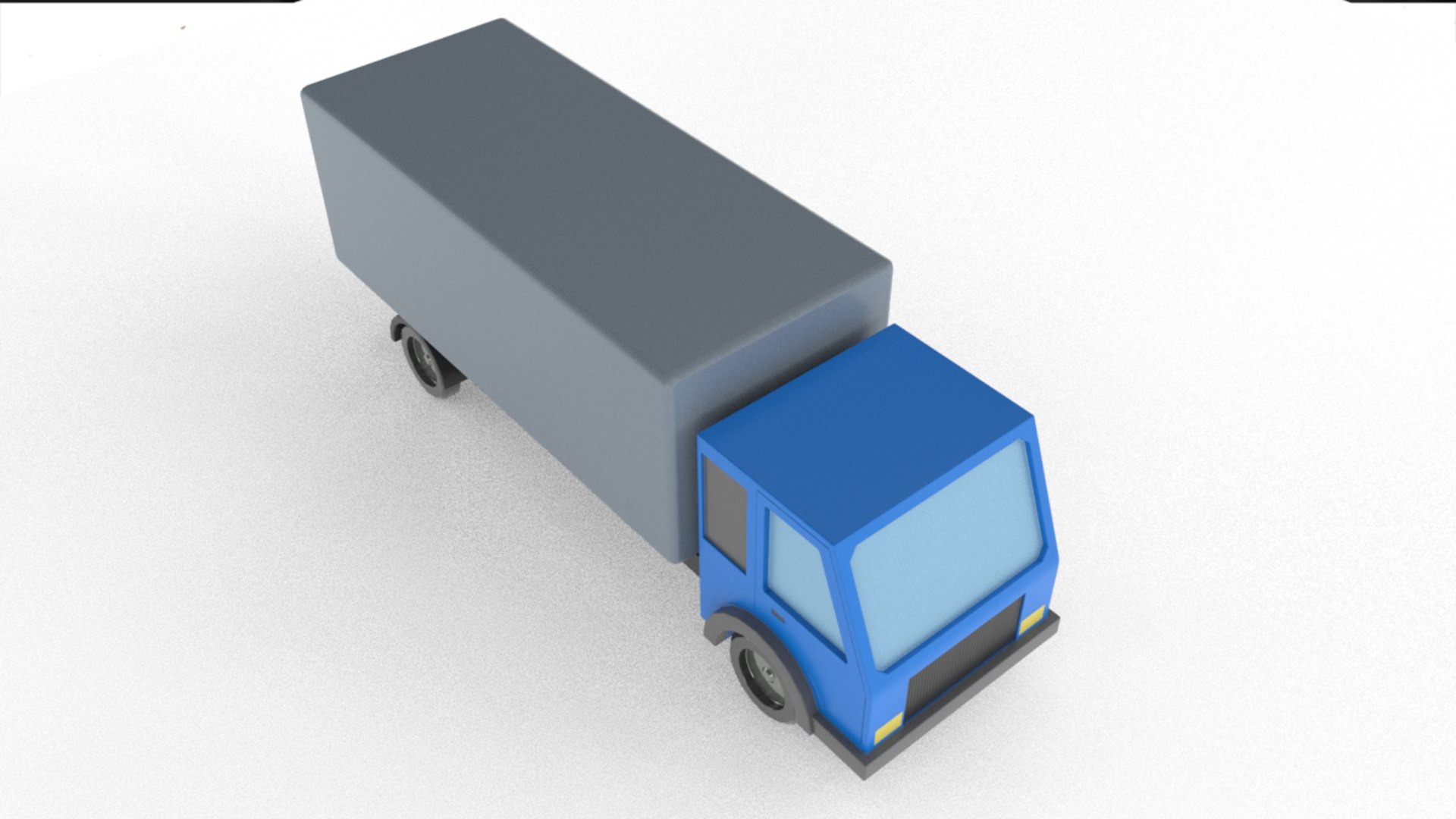 3D cartoon 3d LOW POLY lorry model - TurboSquid 1758973