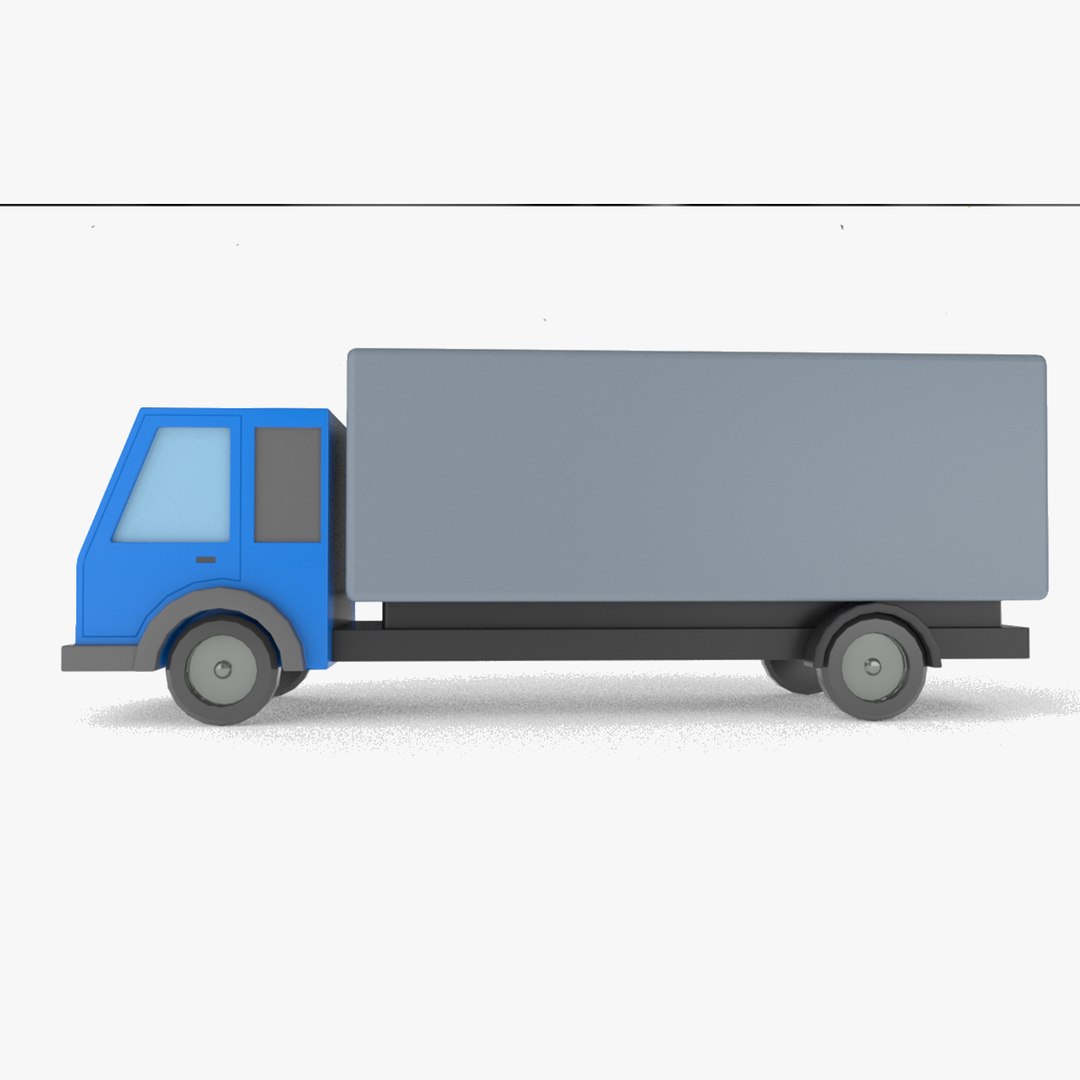 3D cartoon 3d LOW POLY lorry model - TurboSquid 1758973