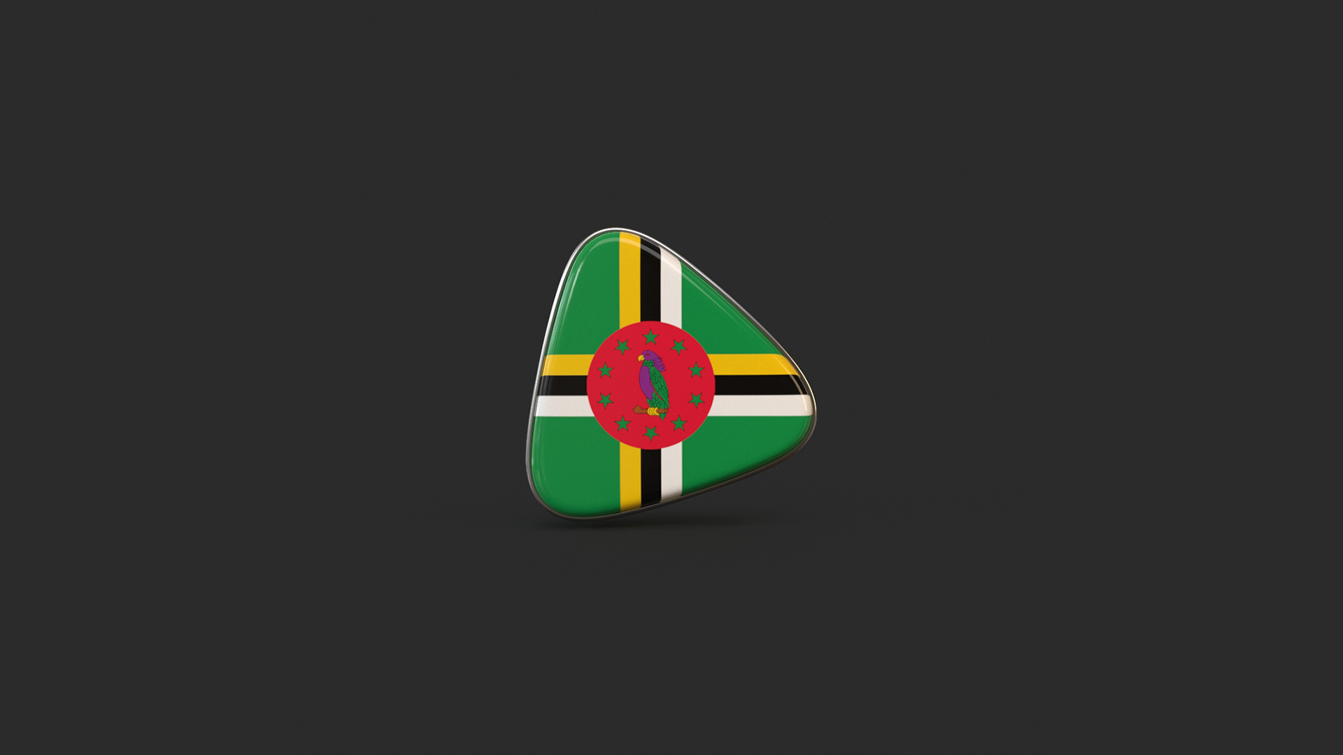 3D Dominica Flag Icon - TurboSquid 2058923