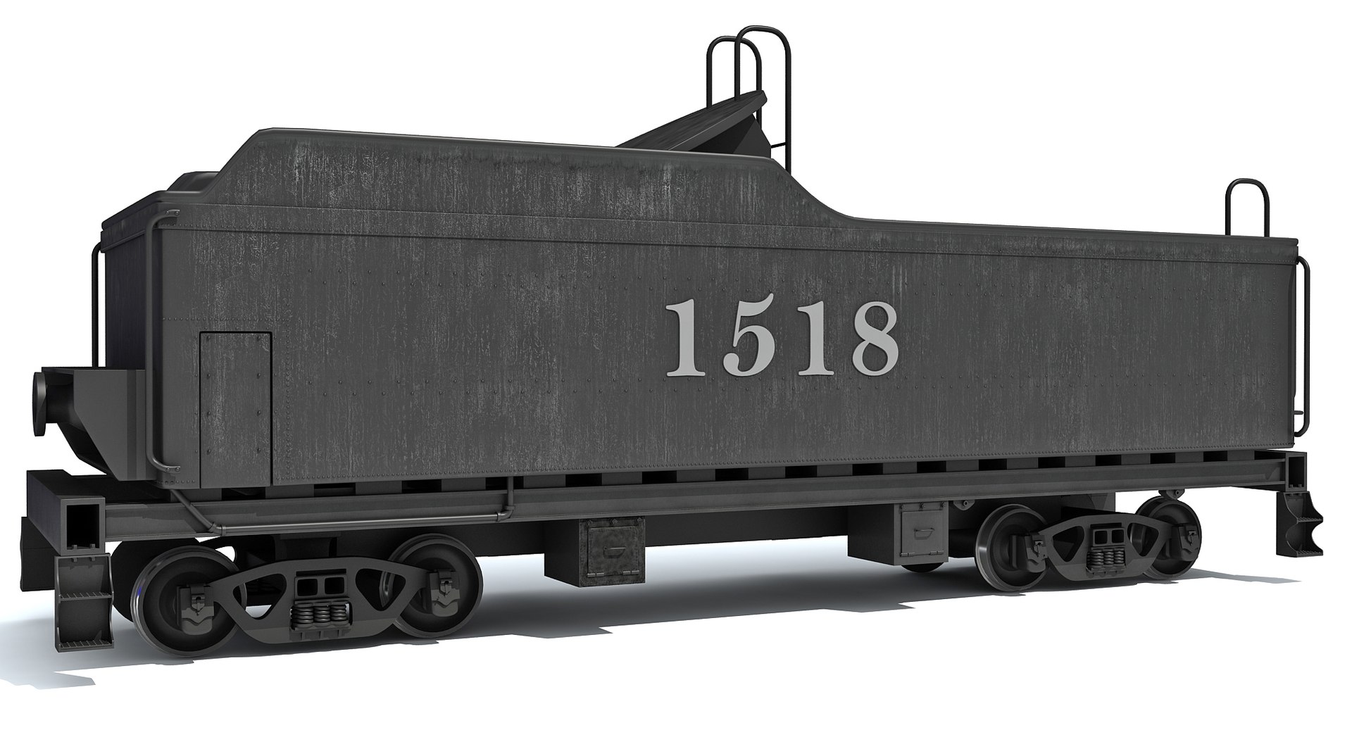 coal carrying car steam train 3d model