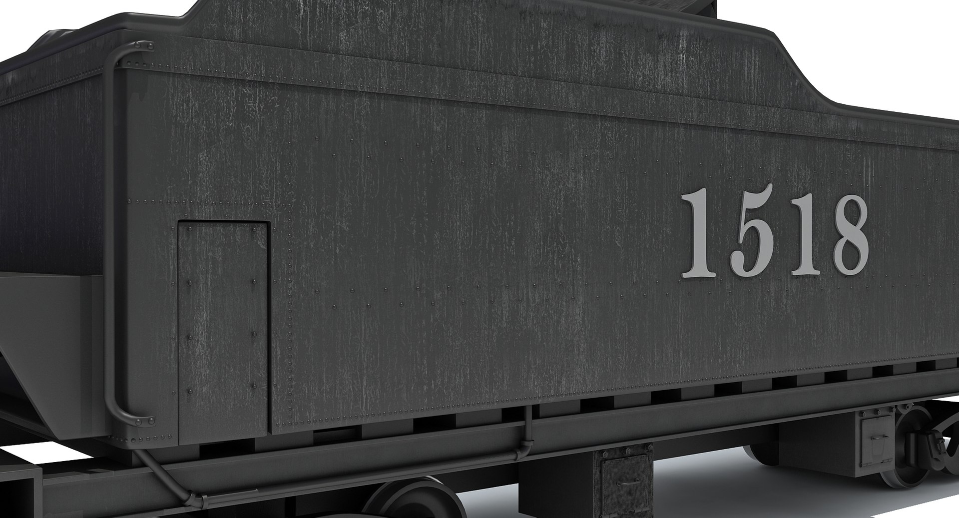 coal carrying car steam train 3d model
