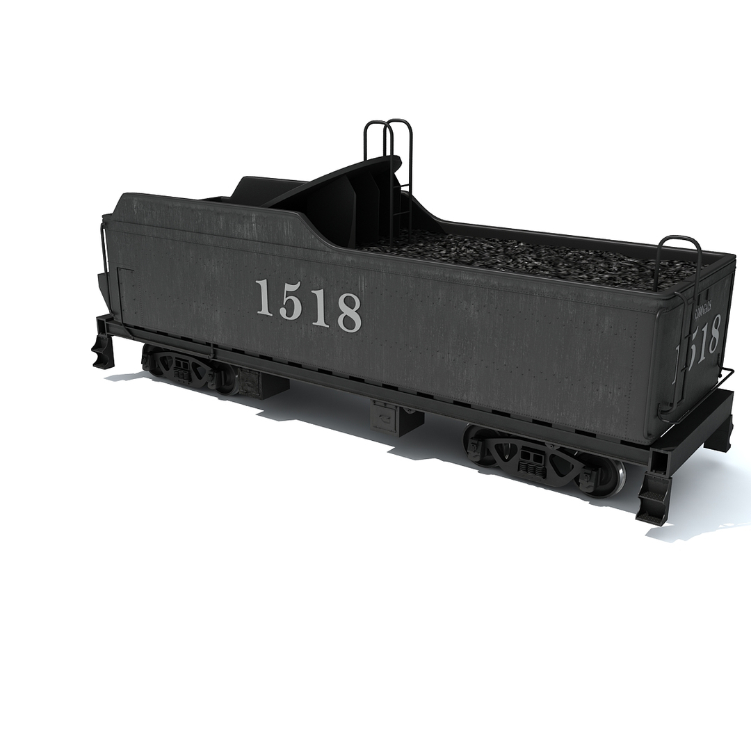 coal carrying car steam train 3d model