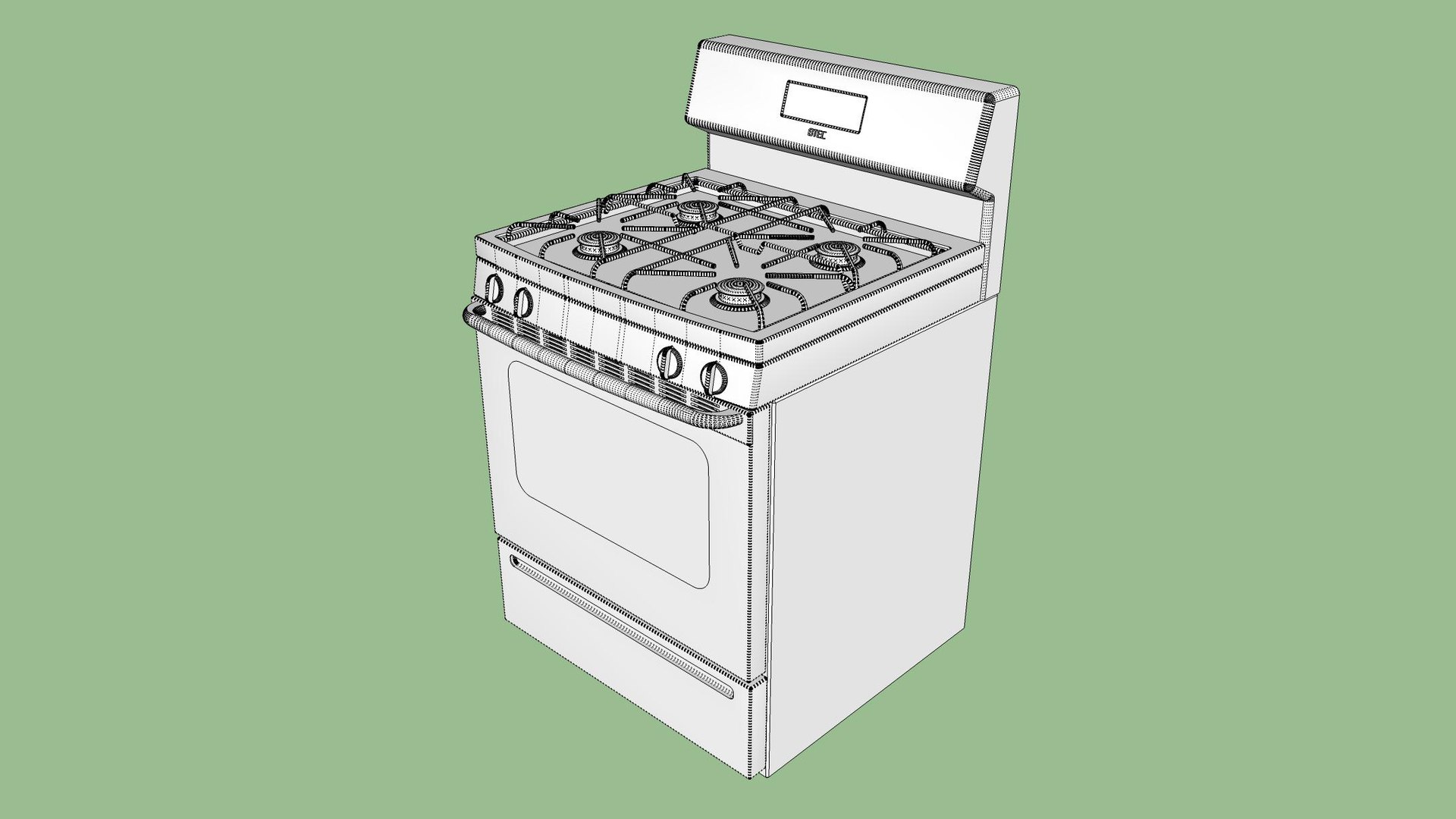 3d Model Stove Gas Range
