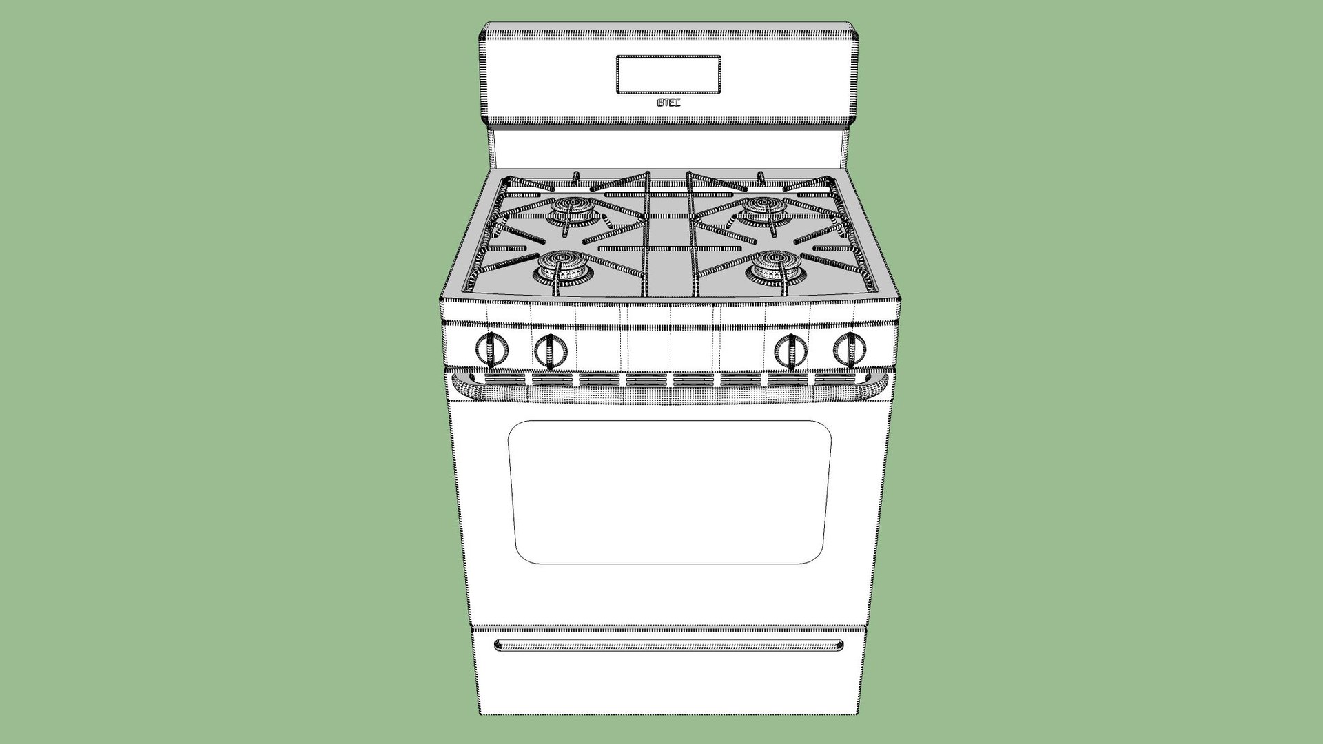 3d model stove gas range