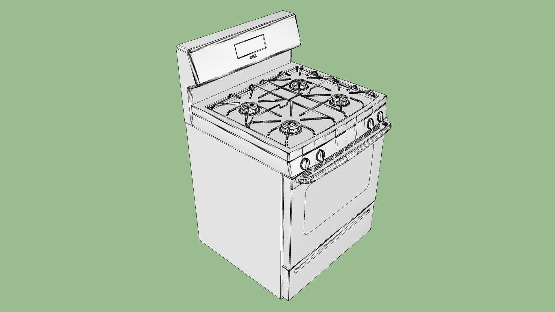 3d model stove gas range