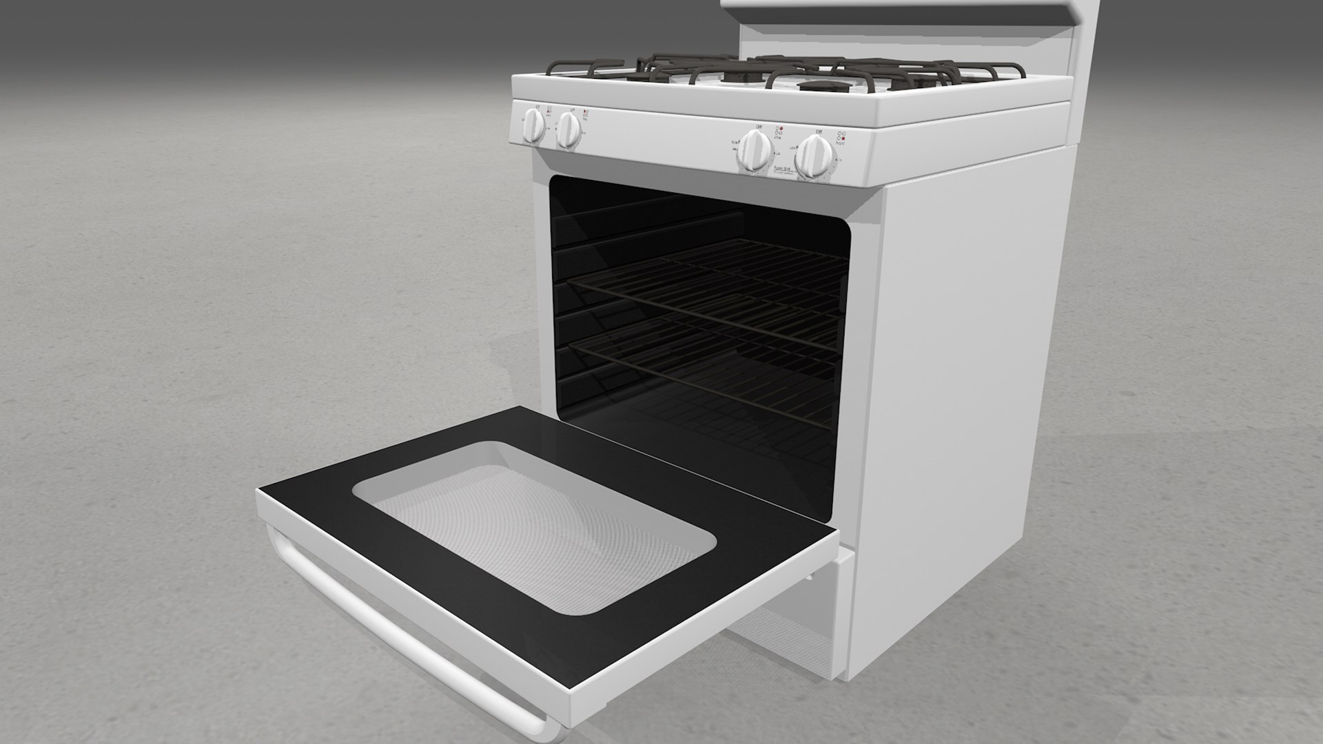 3d Model Stove Gas Range