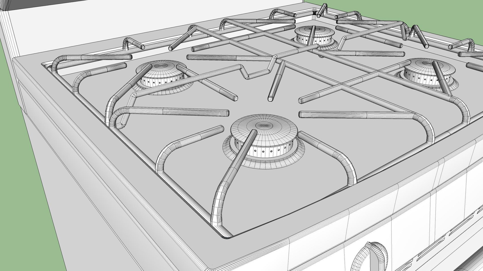 3d model stove gas range