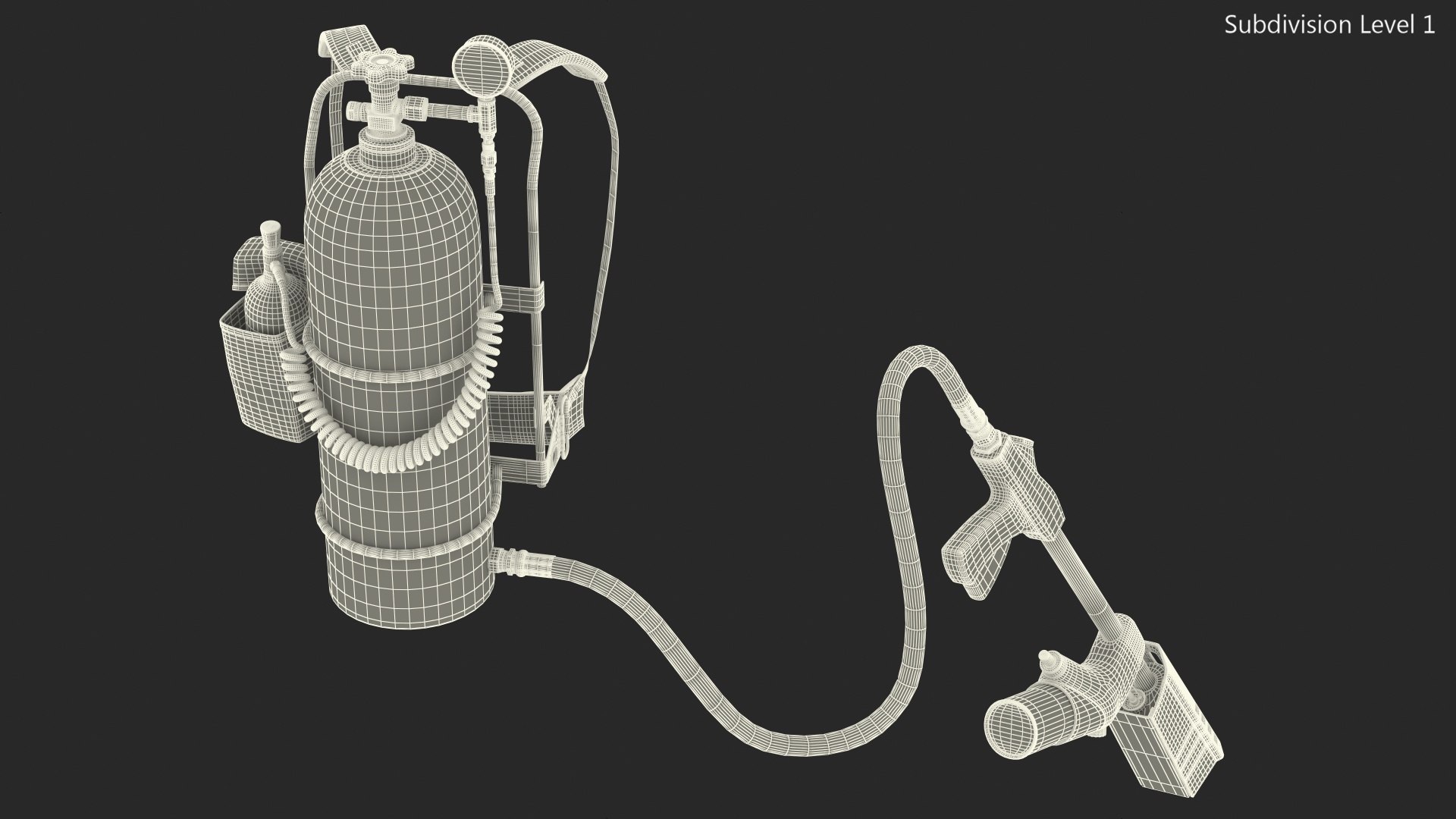 Modern portable backpack flamethrower 3D - TurboSquid 1640599