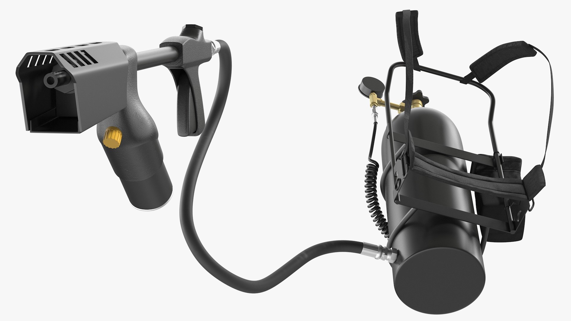 Modern portable backpack flamethrower 3D - TurboSquid 1640599