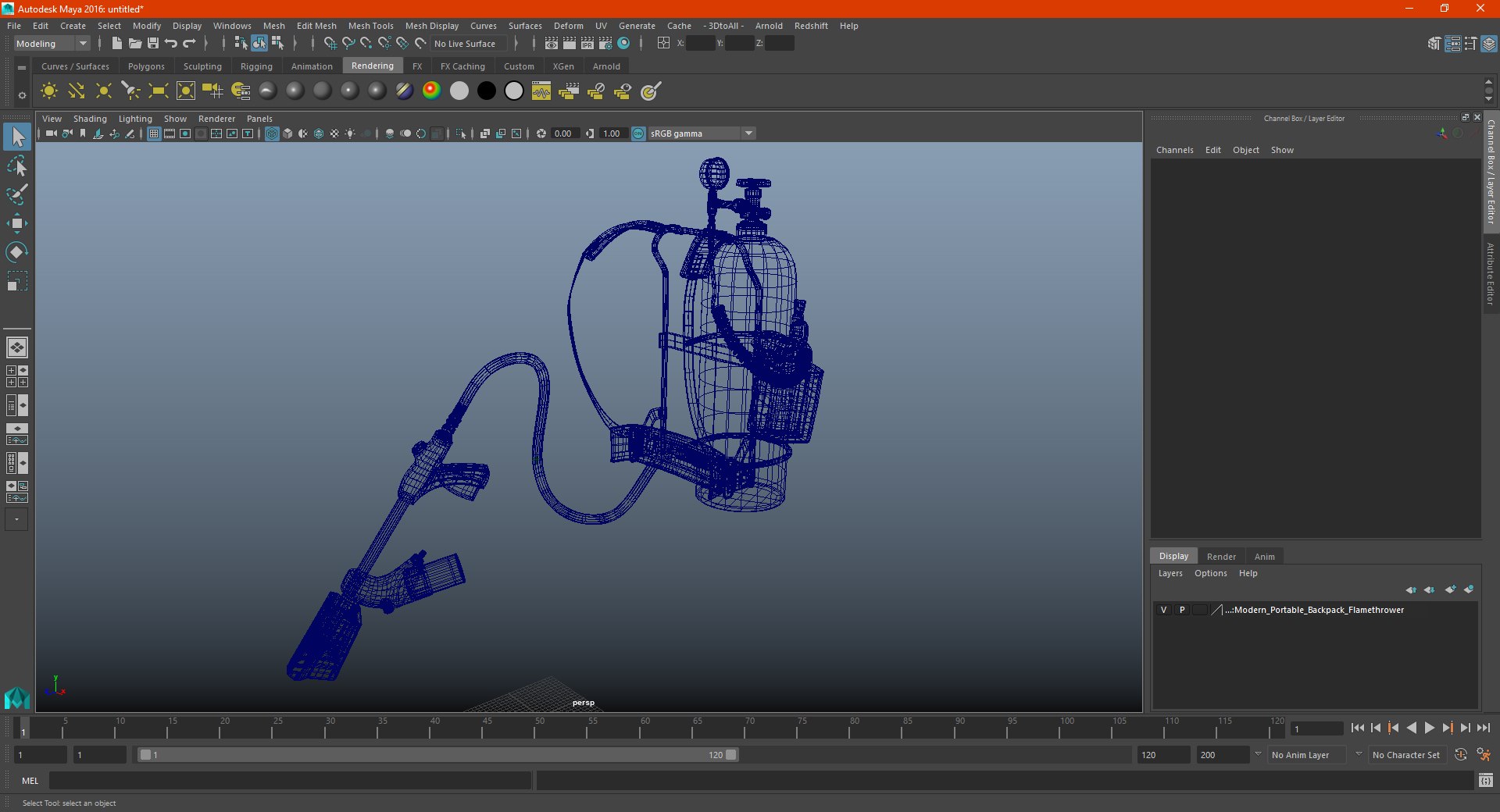 Modern Portable Backpack Flamethrower 3D - TurboSquid 1640599