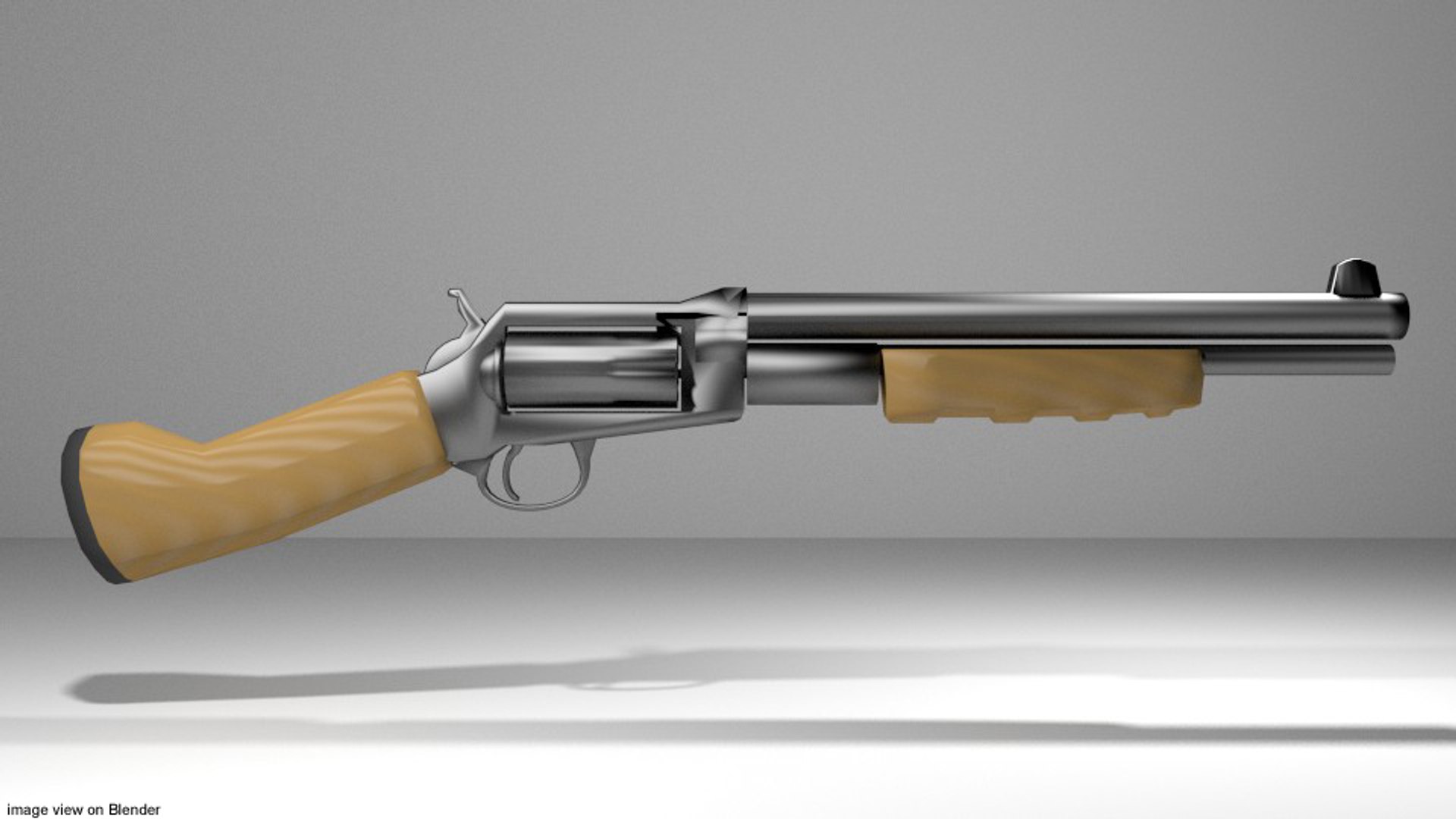 3d Gun Revolver Shortgun Model