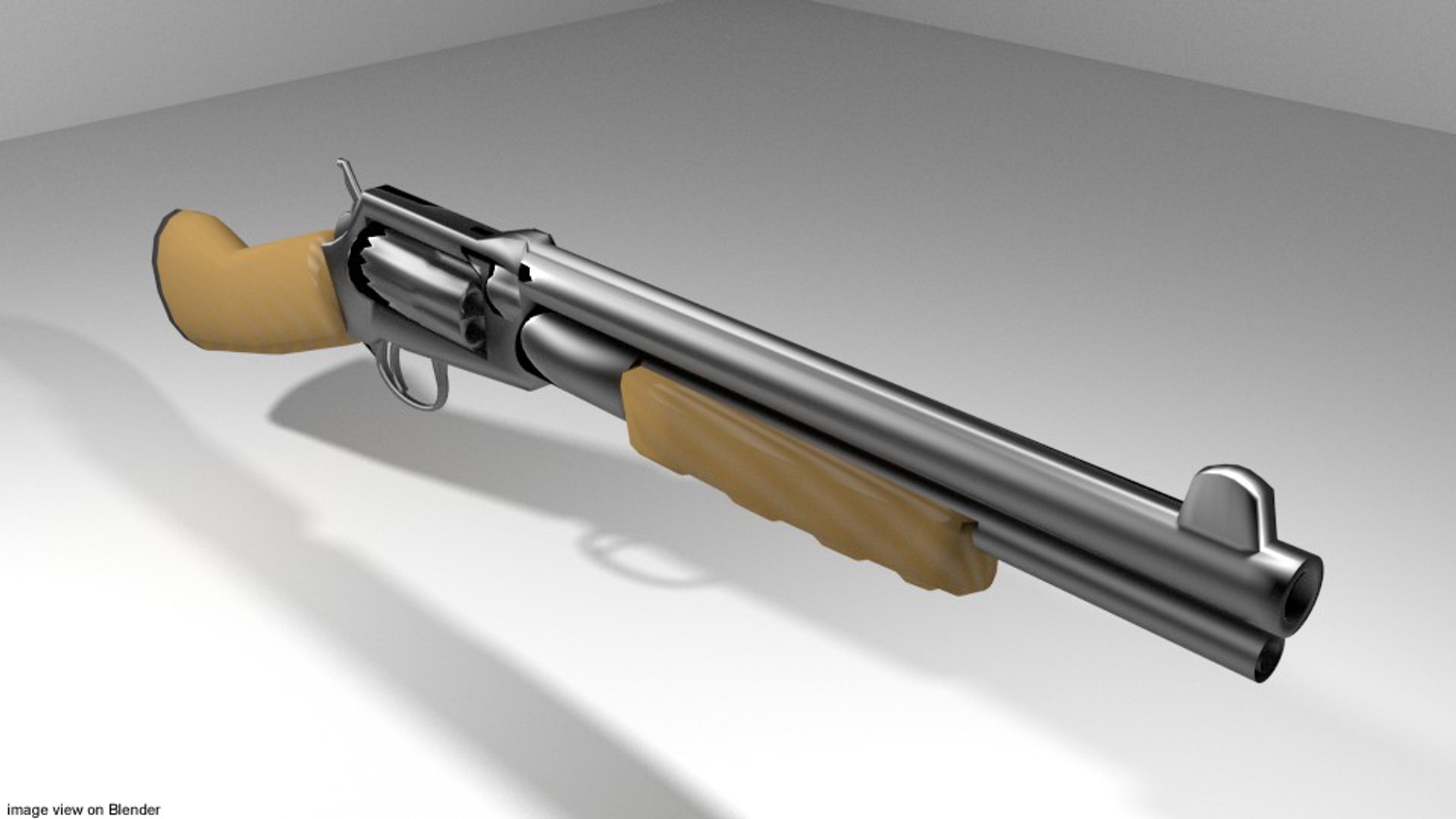 3d Gun Revolver Shortgun Model