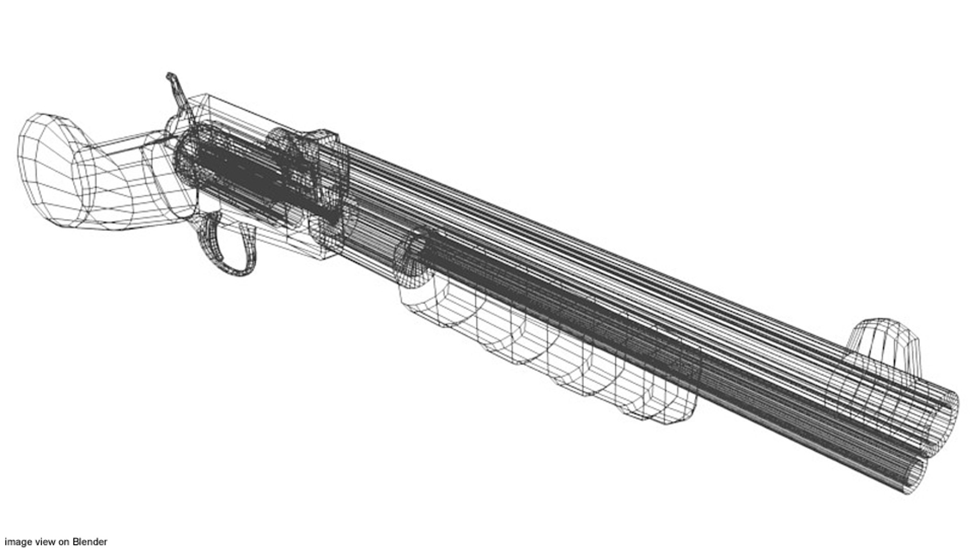 3d Gun Revolver Shortgun Model