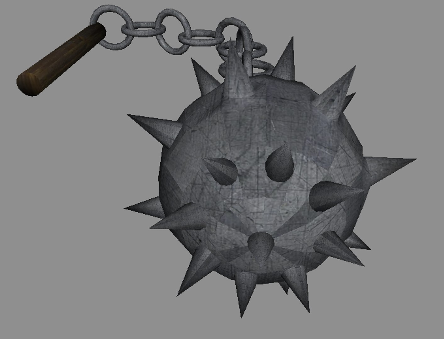 medieval spiked mace 3d 3ds