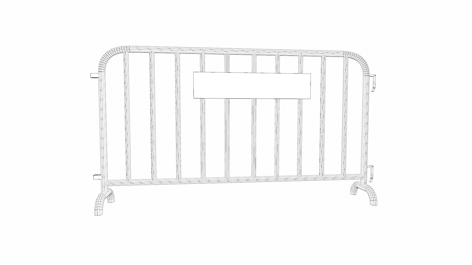 Crowd Control Barrier PBR 3D Model - TurboSquid 2345513