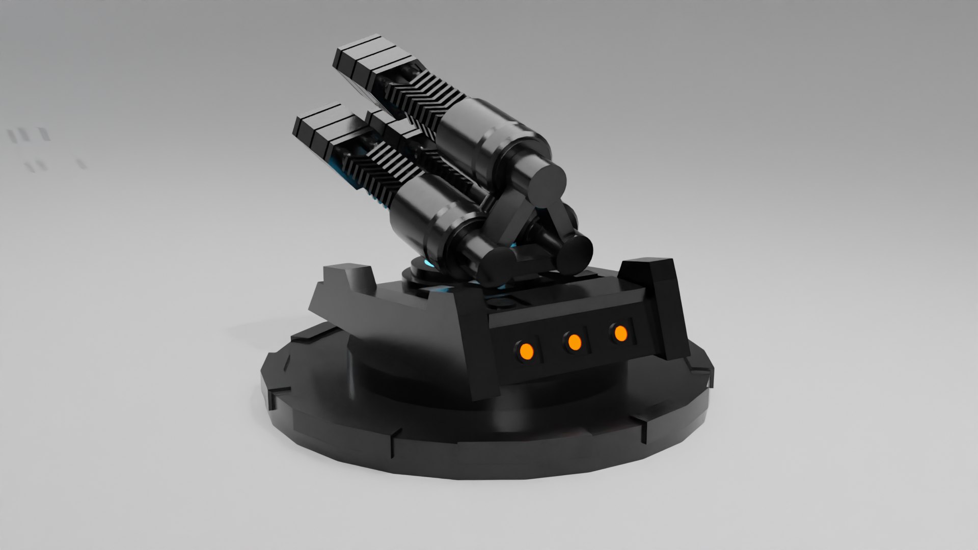 Turret Gun Low Poly With High Detailed Texture 3D Model - TurboSquid ...