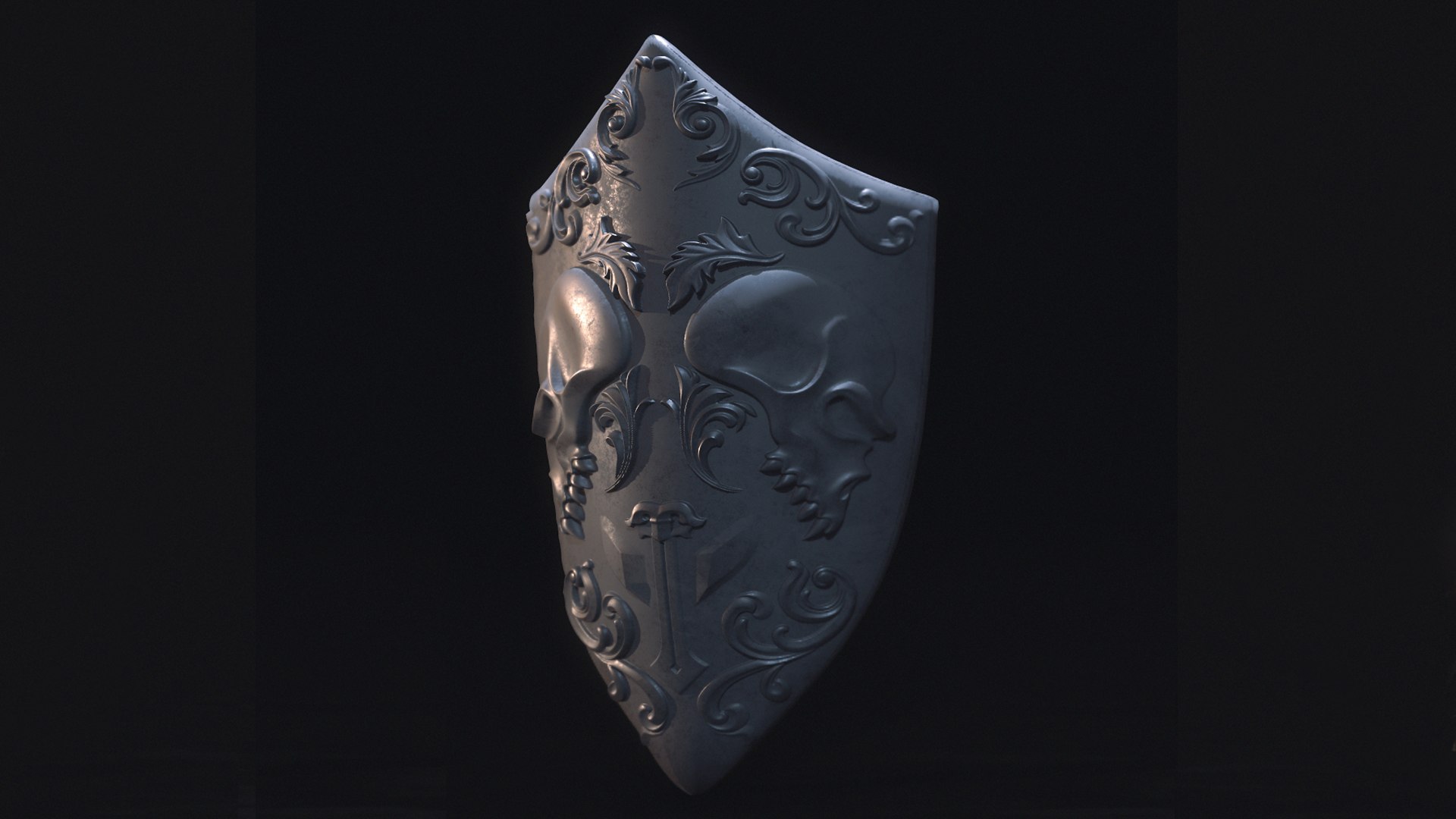 Skeleton Shield 3D Model - TurboSquid 1751036