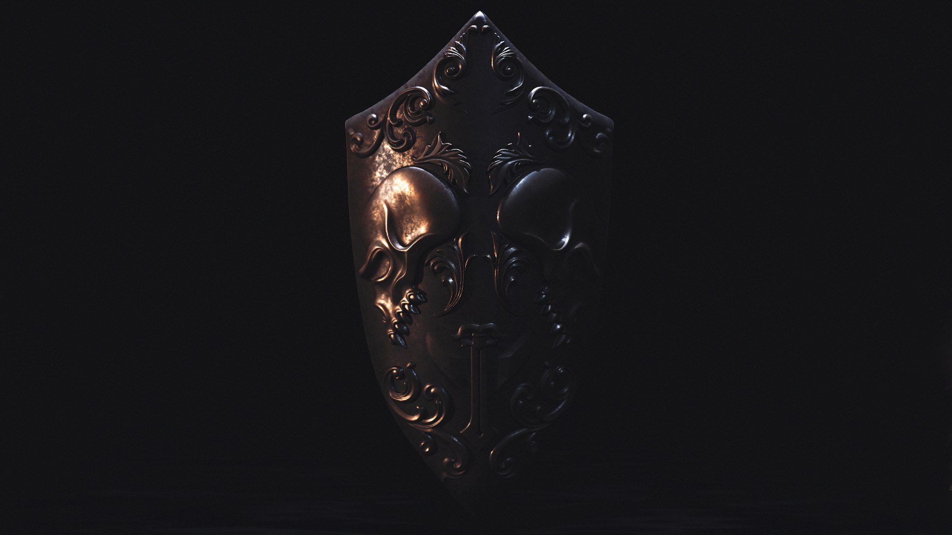 Skeleton Shield 3D Model - TurboSquid 1751036