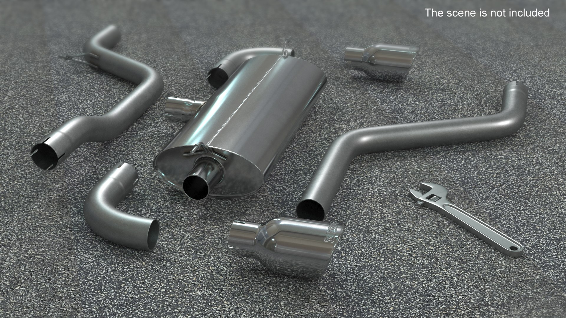 Car Exhaust System Parts 3D - TurboSquid 2025445