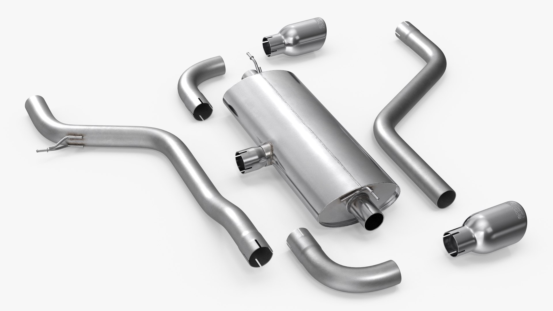 Car Exhaust System Parts 3D - TurboSquid 2025445