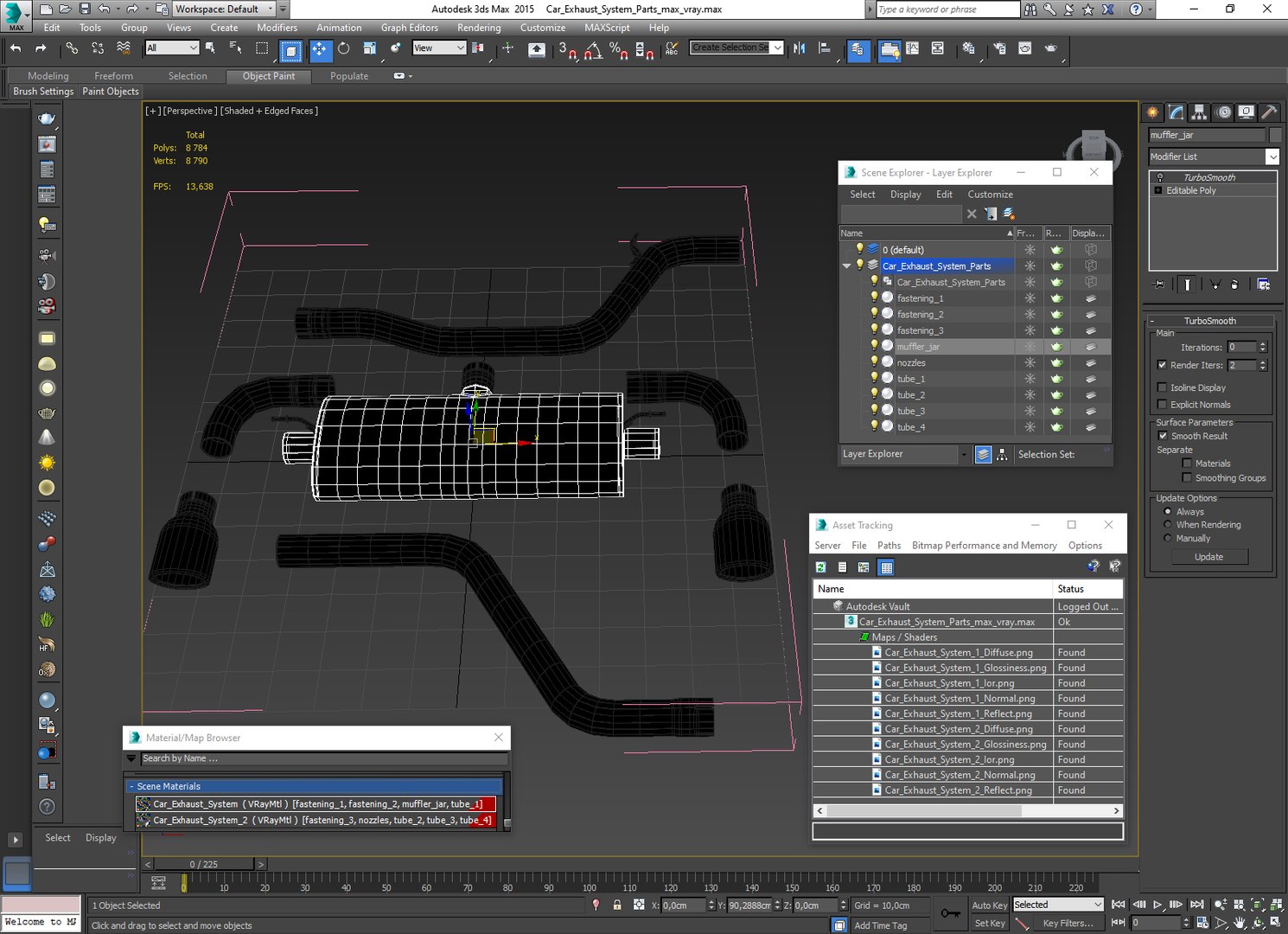 Car Exhaust System Parts 3D - TurboSquid 2025445