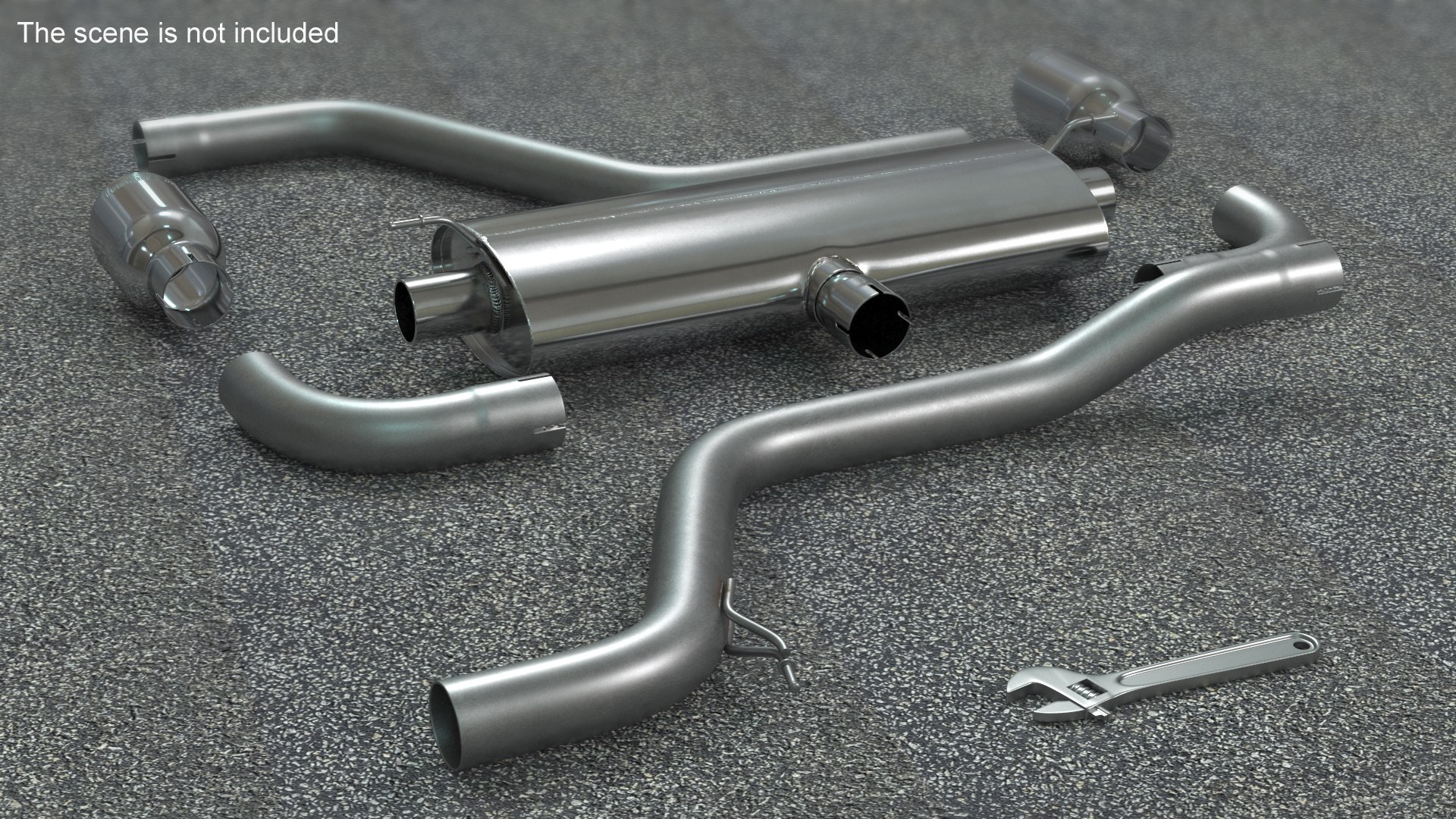 Car Exhaust System Parts 3D - TurboSquid 2025445
