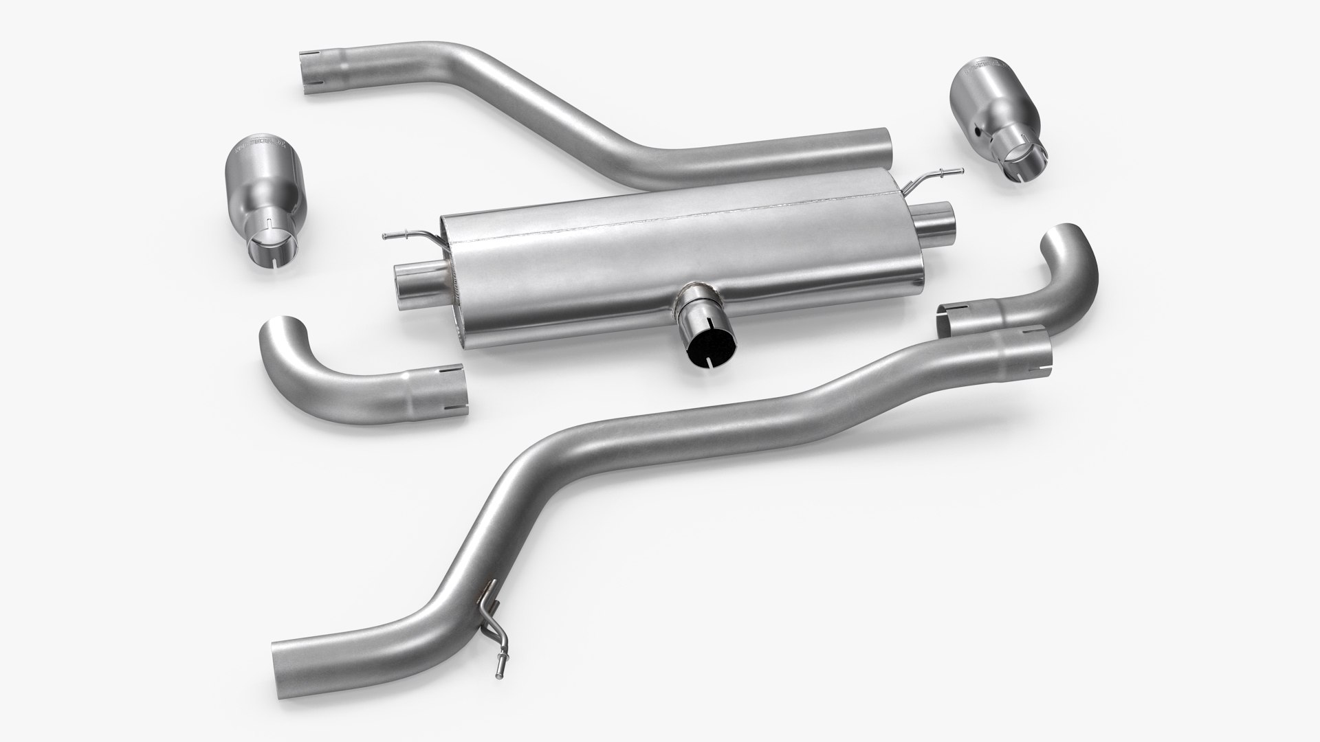 Car Exhaust System Parts 3D - TurboSquid 2025445