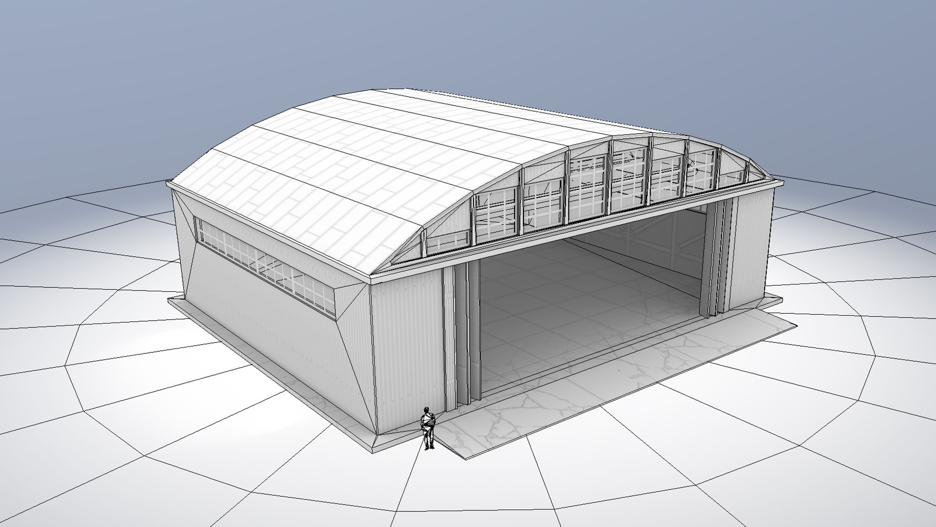 3D Airport Hangar Smallhangar 01 Model - TurboSquid 1513135