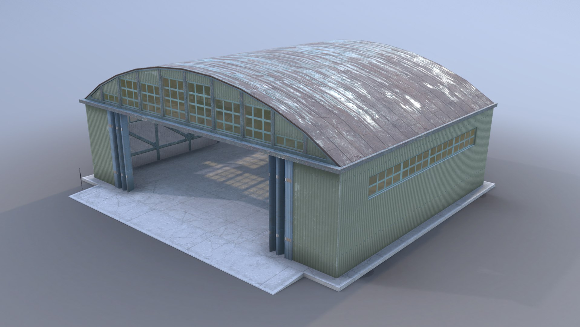 3D Airport Hangar Smallhangar 01 Model - TurboSquid 1513135