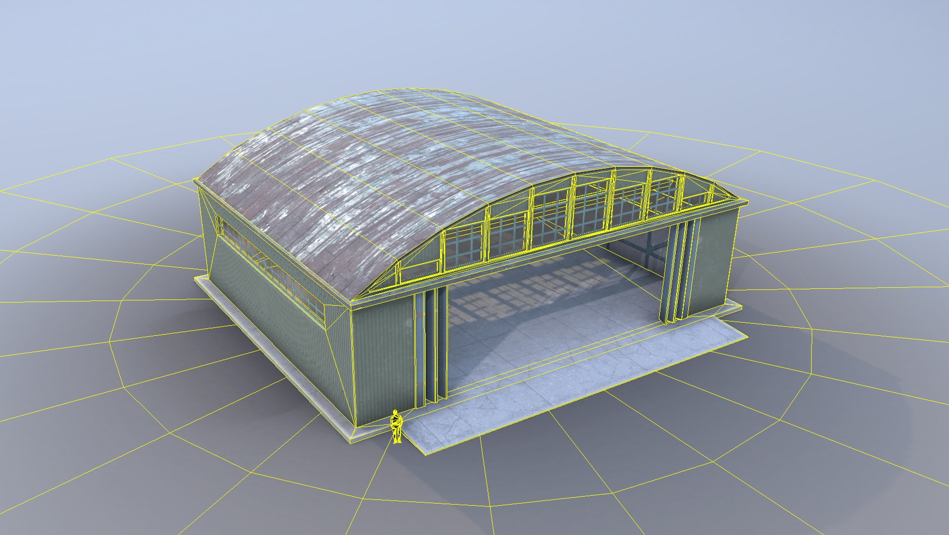 3D Airport Hangar Smallhangar 01 Model - TurboSquid 1513135