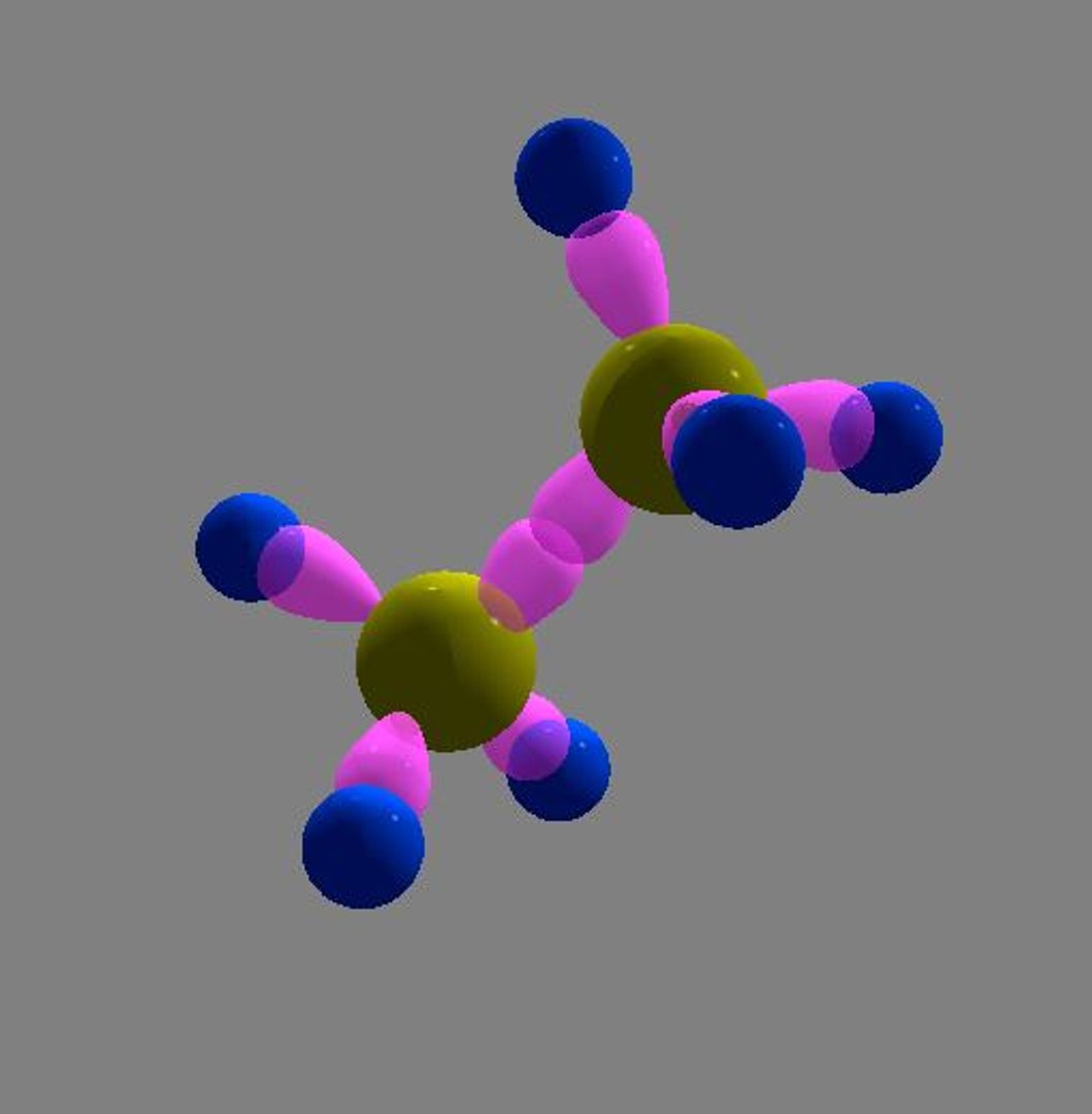 Ethane sp3 orbitals 3D model - TurboSquid 1184163