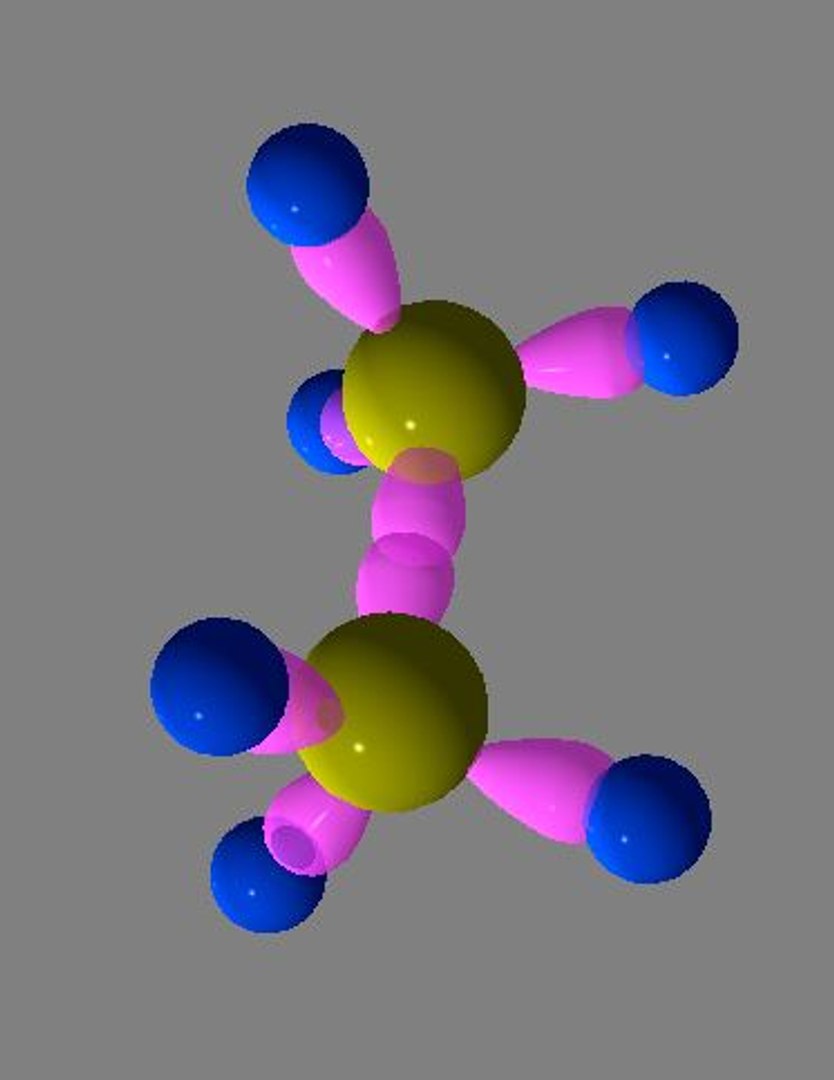 Ethane sp3 orbitals 3D model - TurboSquid 1184163