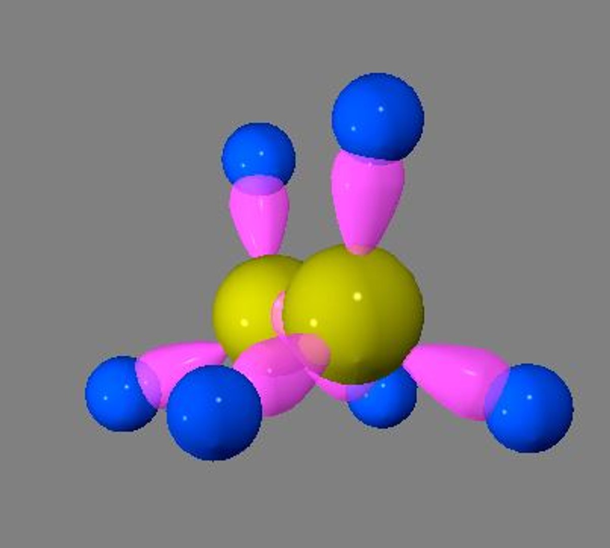 Ethane sp3 orbitals 3D model - TurboSquid 1184163