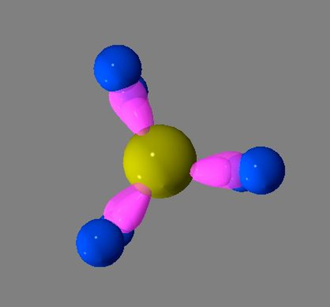 Ethane sp3 orbitals 3D model - TurboSquid 1184163