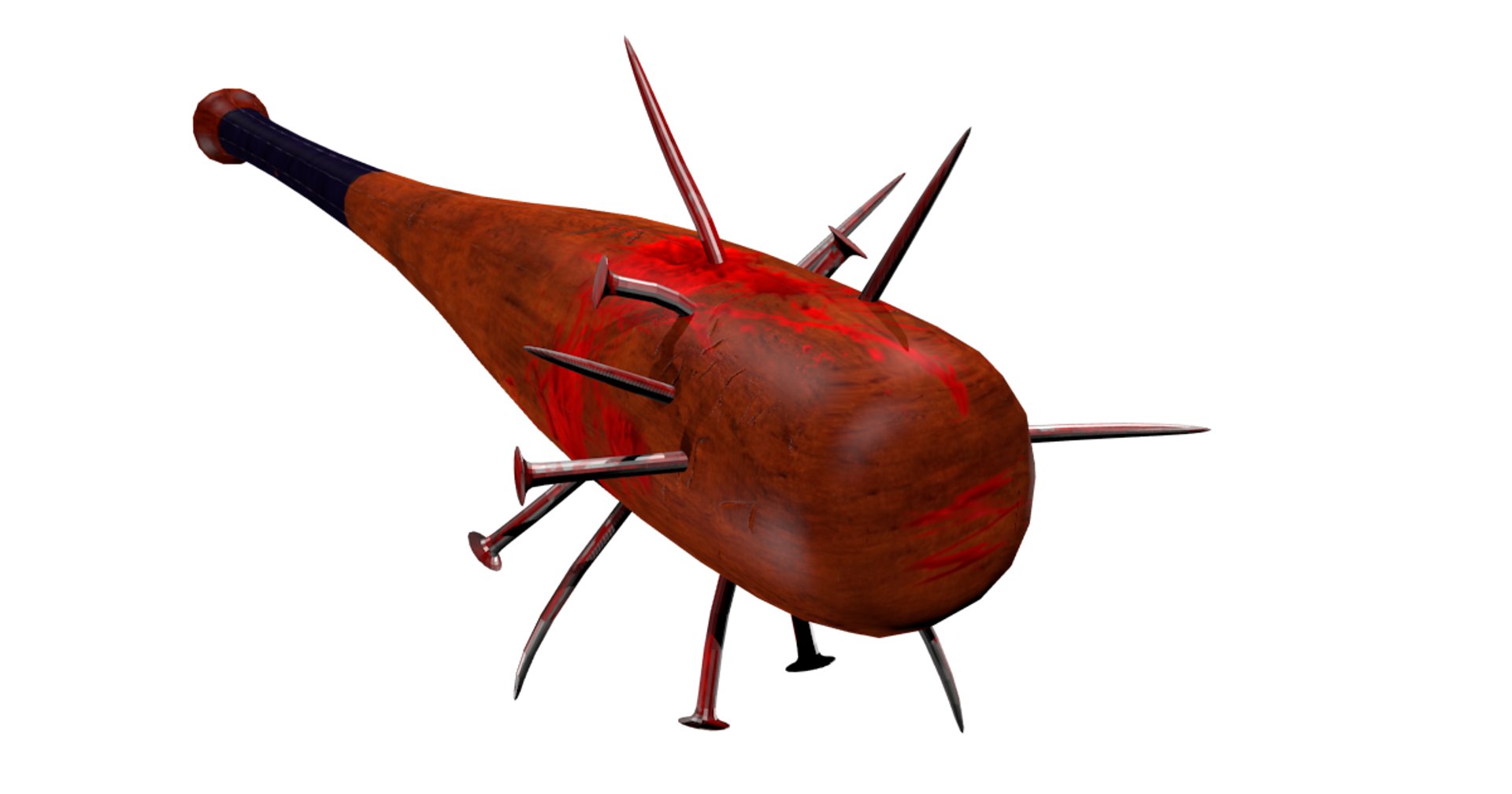 3d bloody baseball bat model