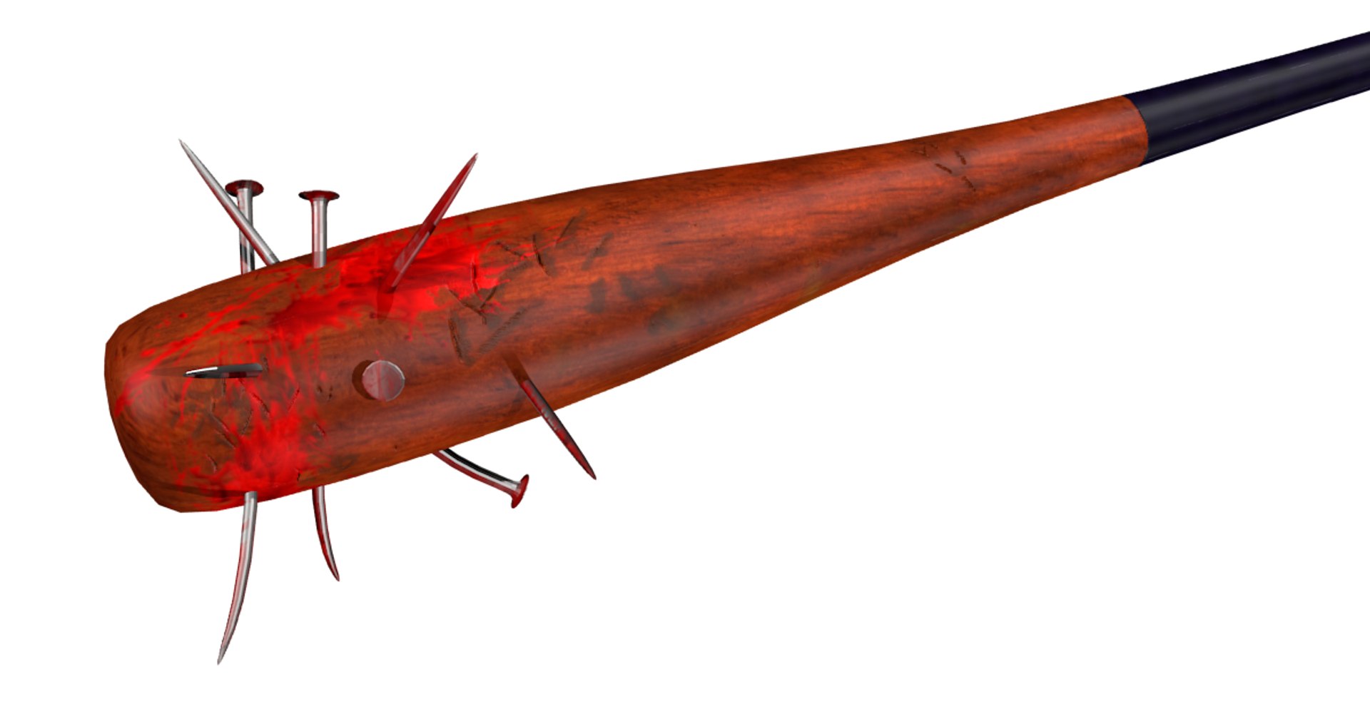 3d bloody baseball bat model