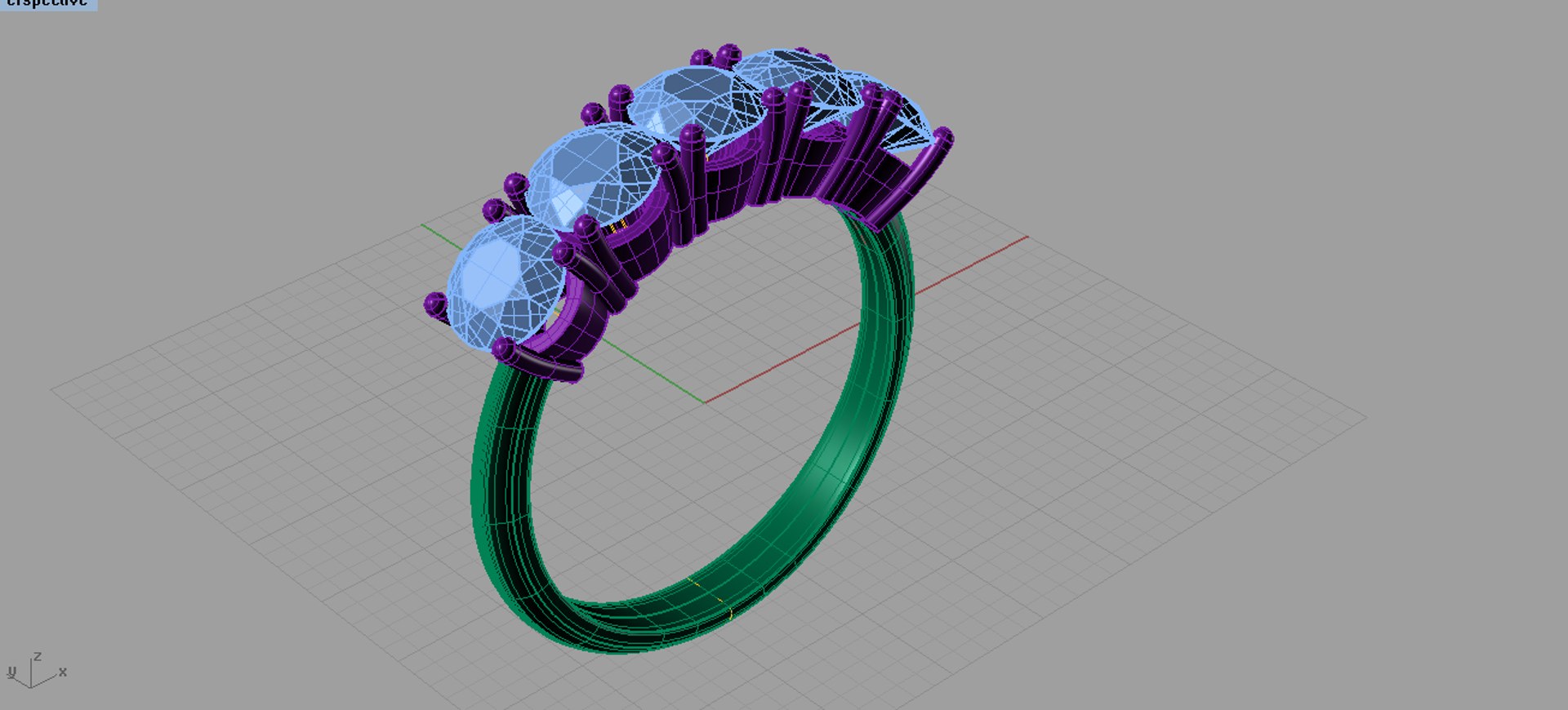 3d model stones gold