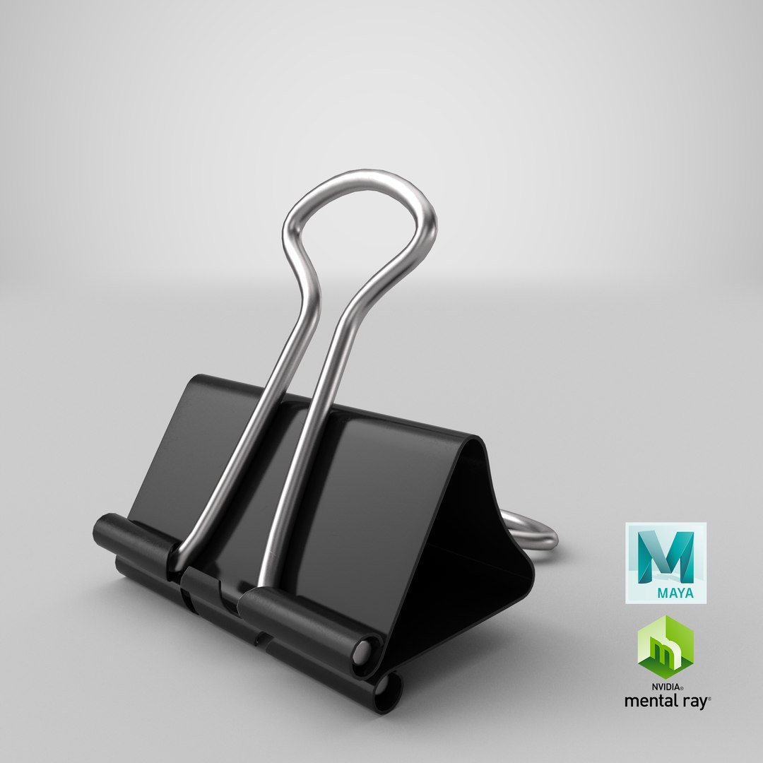 Black Binder Clip 3D Model - TurboSquid 2002717