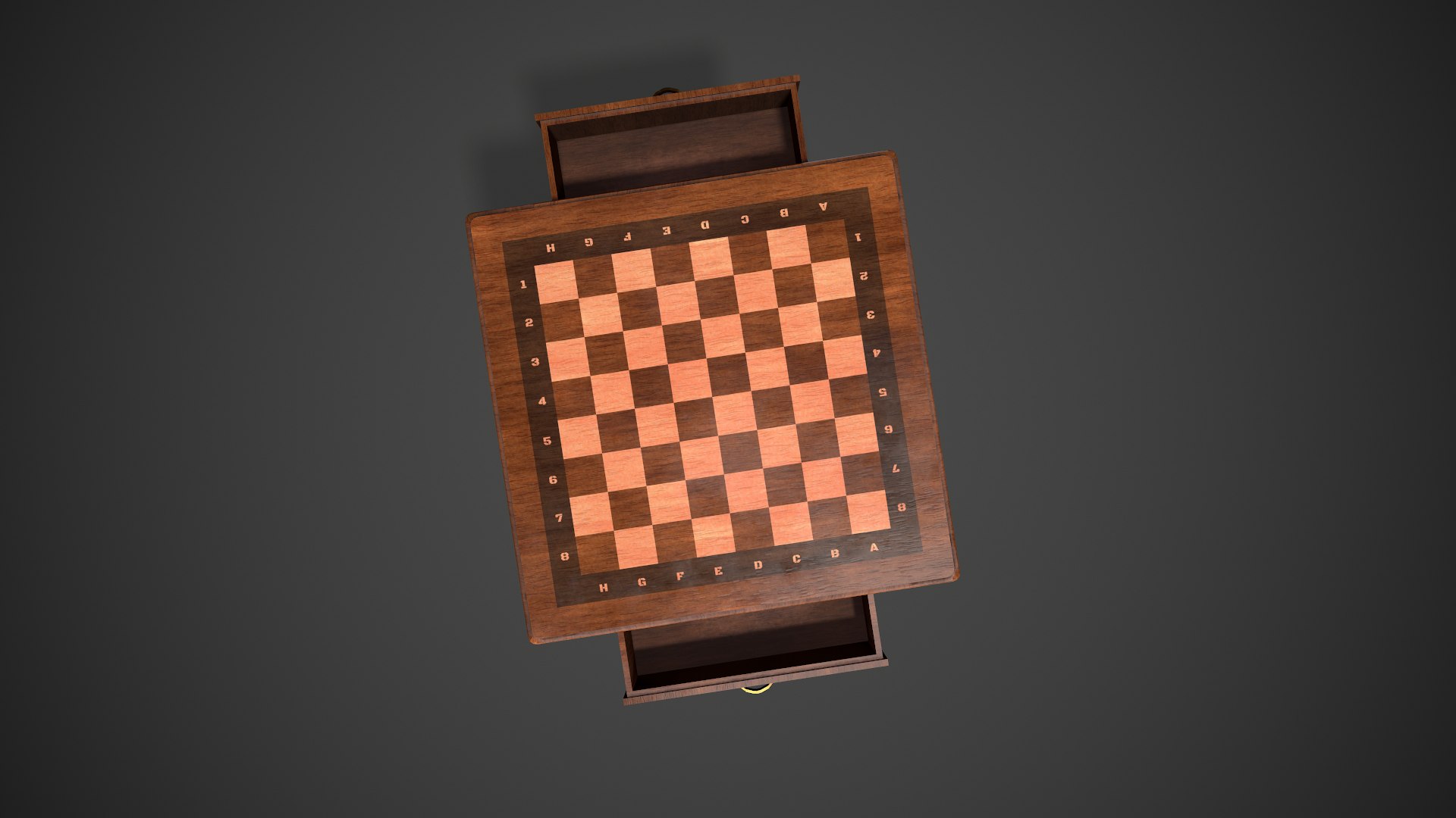 Wooden Chess Table 3D - TurboSquid 1651623