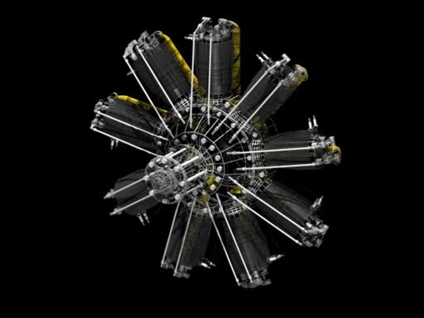 Clerget Rotary Engine 3d Model