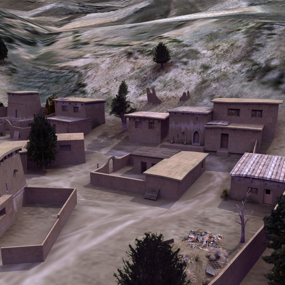 Arab Village Houses 3d Model