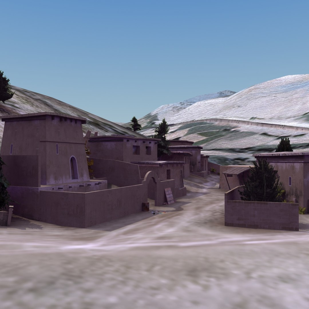 Arab Village Houses 3d Model