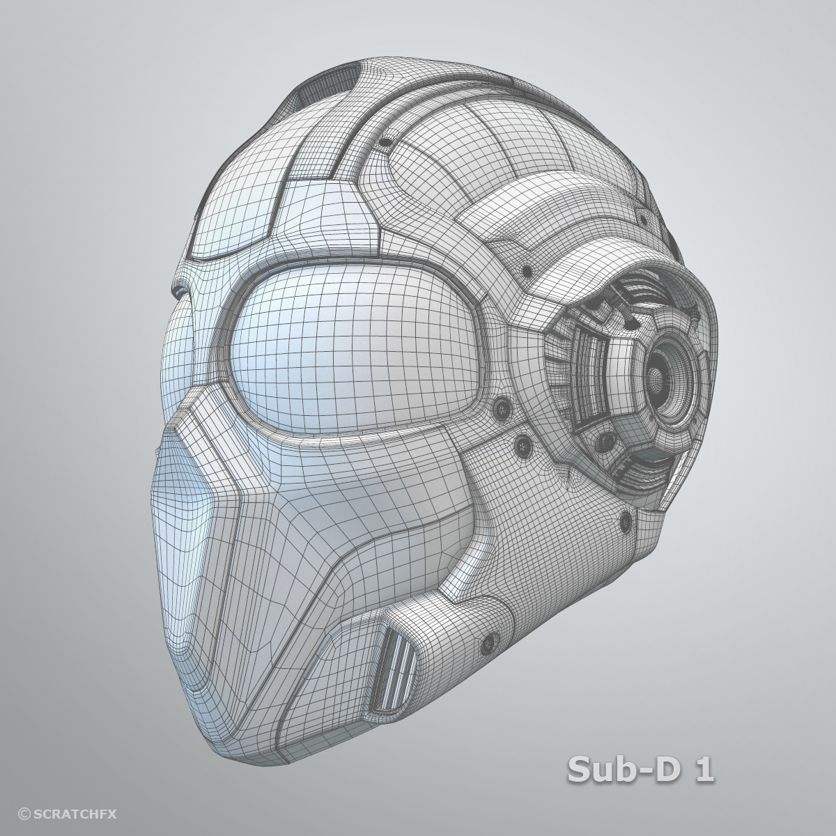 Cyborg recon helmet 3D model - TurboSquid 1516852