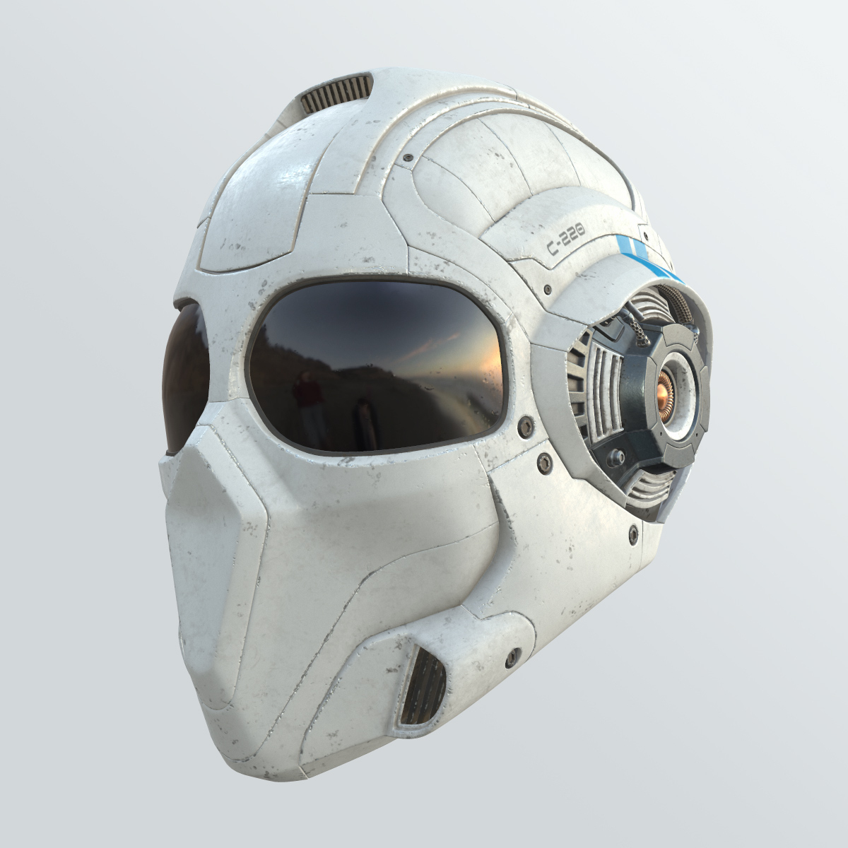 modelo 3d Casco Cyborg Recon - TurboSquid 1516852