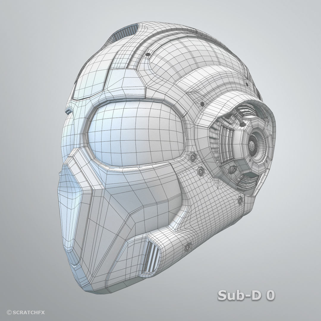 Cyborg recon helmet 3D model - TurboSquid 1516852