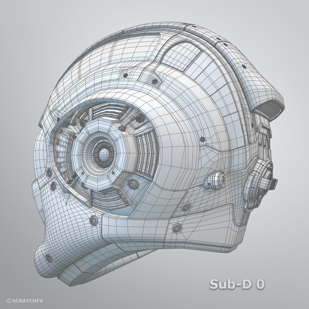 Cyborg recon helmet 3D model - TurboSquid 1516852