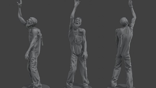 modelo 3d Casual Male Zombie CZ4 0004 - TurboSquid 2019961
