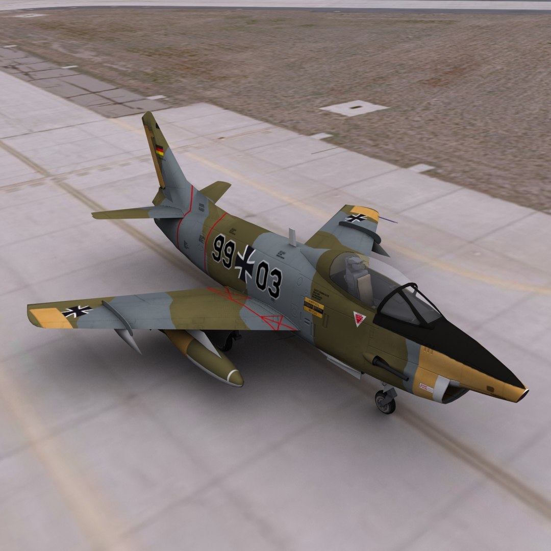 3d Fiat Jet Fighter Luftwaffe Model