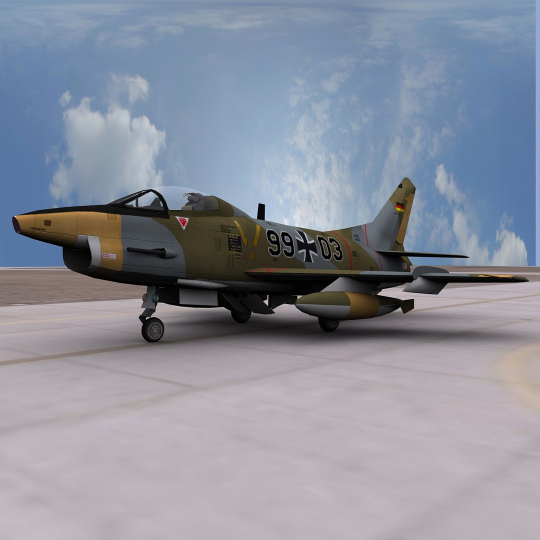 3d Fiat Jet Fighter Luftwaffe Model